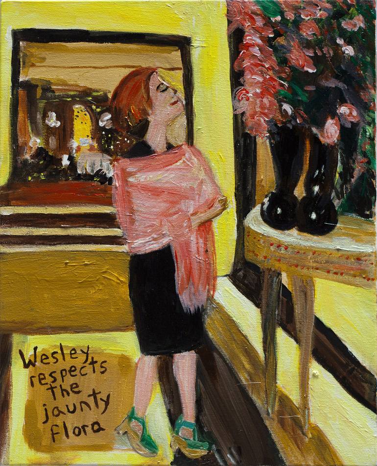 Wesley Respects the Jaunty Fauna Painting by Lisa Ferber | Saatchi Art