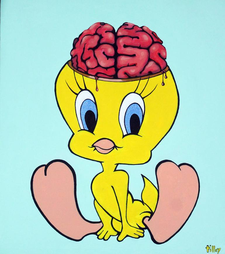 Mr. Sellout Presents Tweety Bird Painting by Tyler Tilley | Saatchi Art