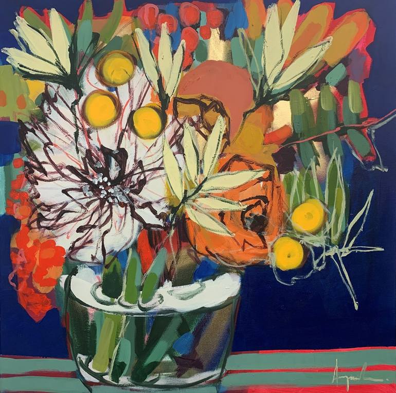 Buy Your Own Flowers Painting by Angela Maritz | Saatchi Art