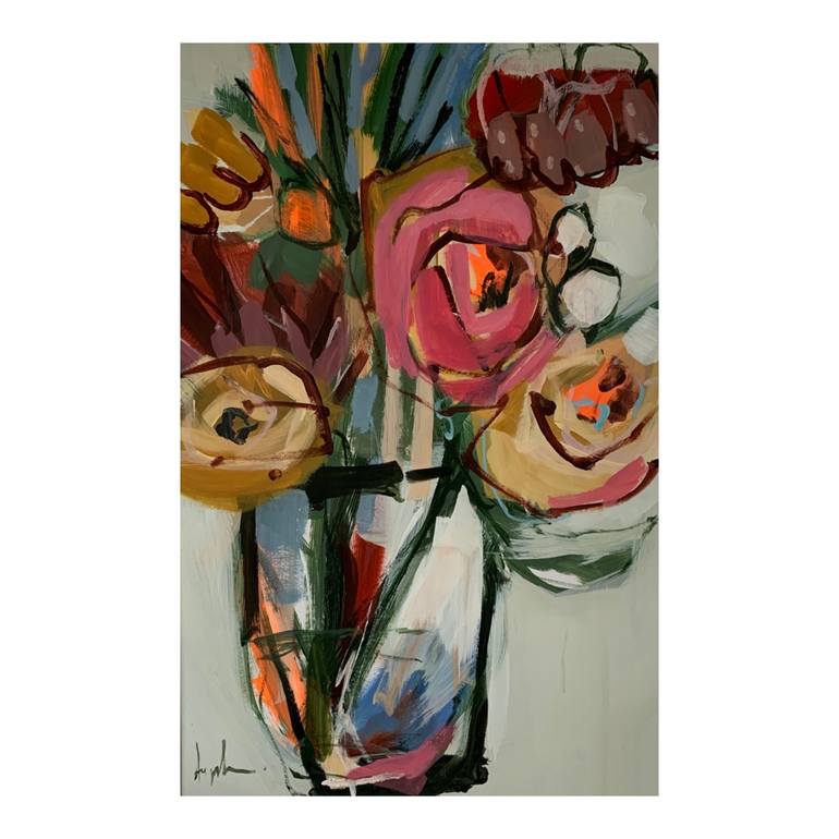 Vases on Paper, Series III (ID-159kB) Painting by Angela Maritz ...