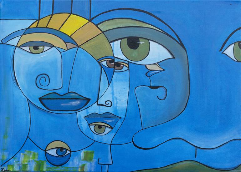 Faceless Painting by Rana Khatib Thomas | Saatchi Art