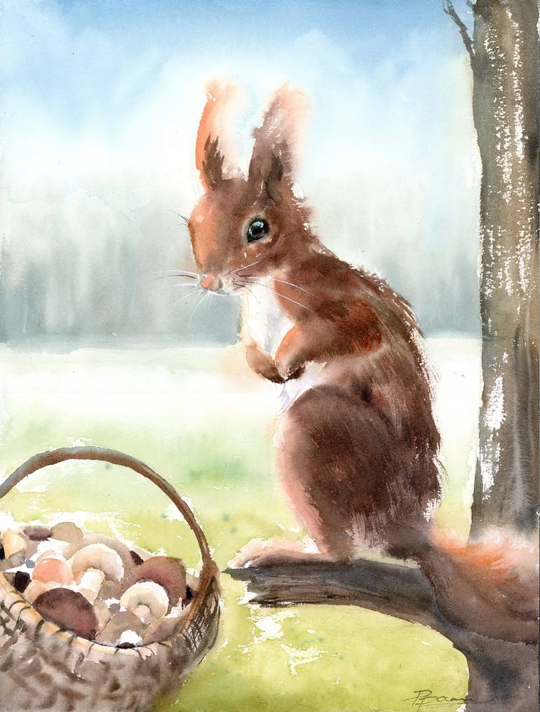 The Thoughtful Forager Painting by Olga Tchefranov | Saatchi Art