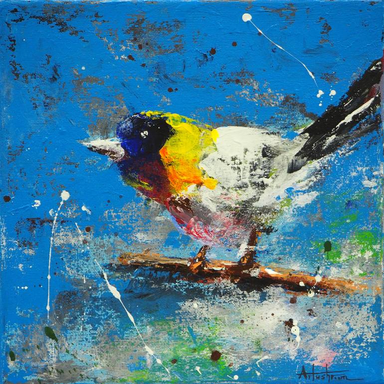A birdie Painting by Artushroom A | Saatchi Art