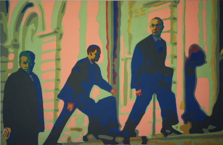 N.Y. city hall and men with responsibility Painting by Ottmar Schnepp ...