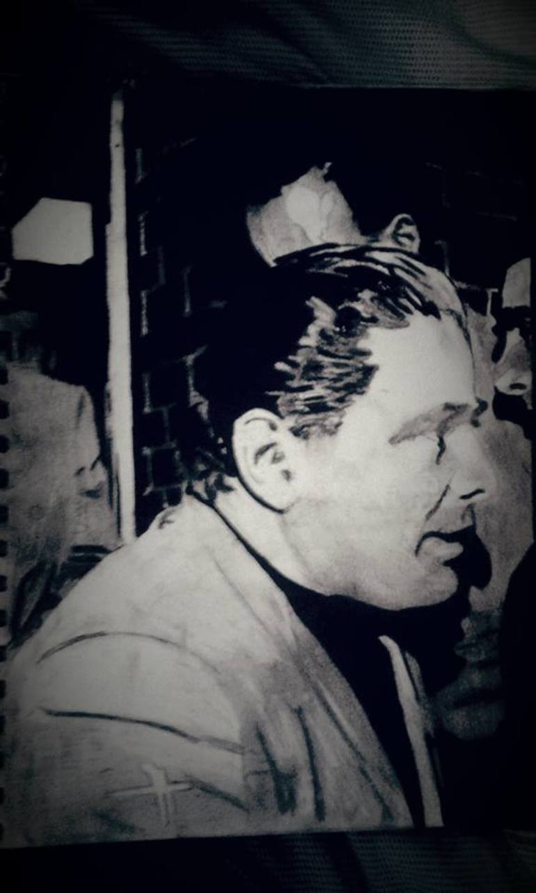 Sammy the bull Gravano charcoal drawing Drawing by Jordan Fisher ...