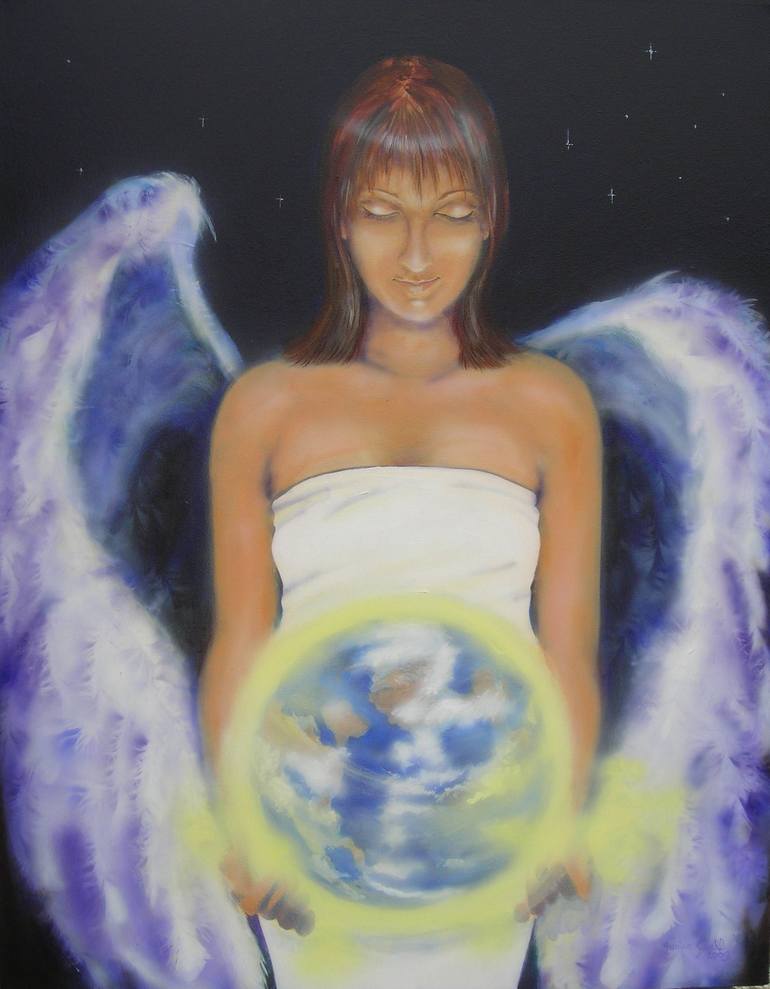 Earth Angel Painting by Jan Gell | Saatchi Art