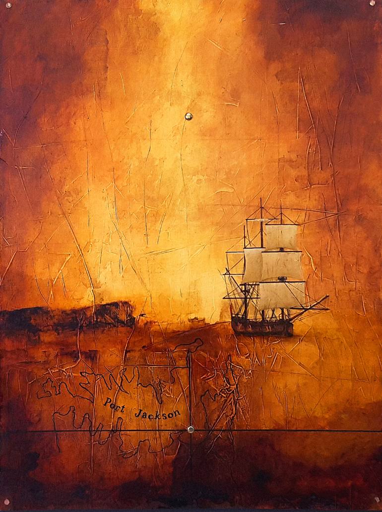 The Boat People II Painting by Peter McLaren | Saatchi Art