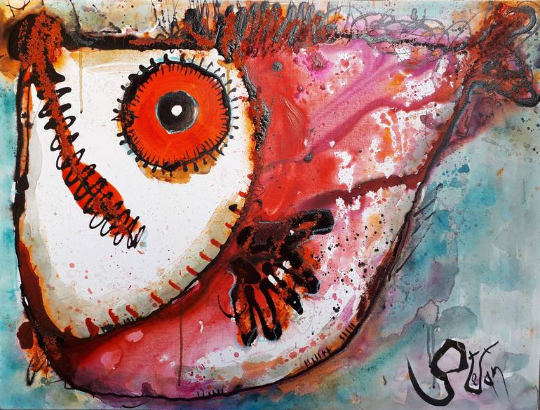 Fat fish Painting by Stefan DIMOVSKI | Saatchi Art