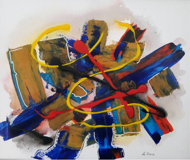 construction site 2 Painting by Maria Le Roux Munante | Saatchi Art