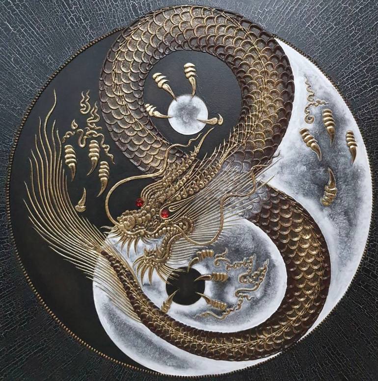 Dragon Art Painting Painting by Nannapha Aiamlaaiad | Saatchi Art