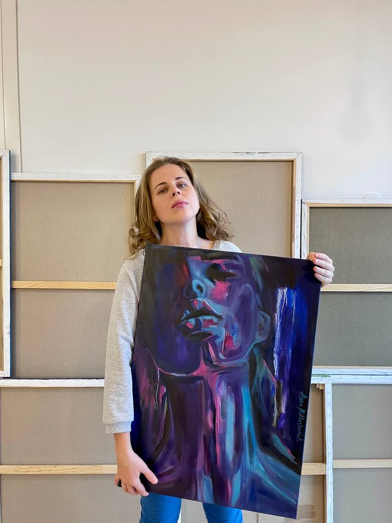 African American portrait wall art Gender equality Contemporary oil ...