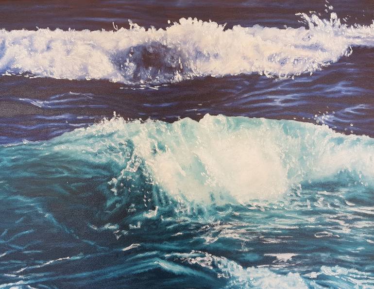 Tal como es el mar Painting by Mario Galarza Bejarano | Saatchi Art