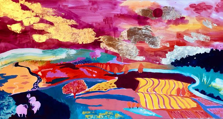 Yorkshire Landscape Painting by Anca Andreea Cobzaru | Saatchi Art