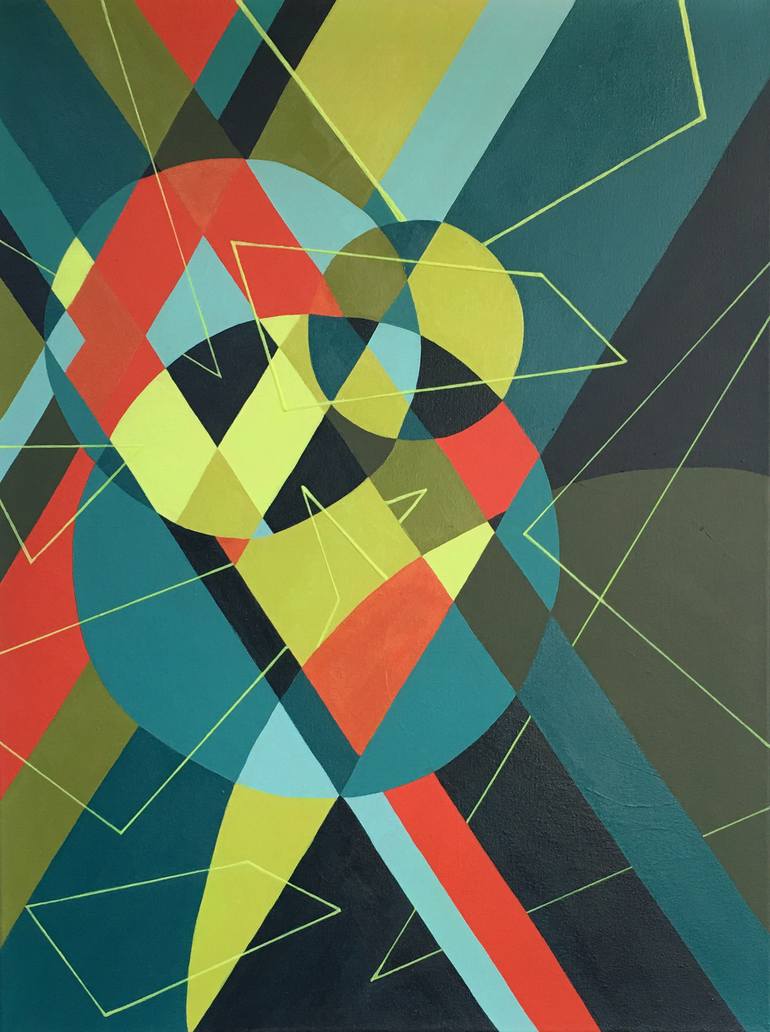 A red stain like a bloody crescent moon Painting by Stacey Messier ...