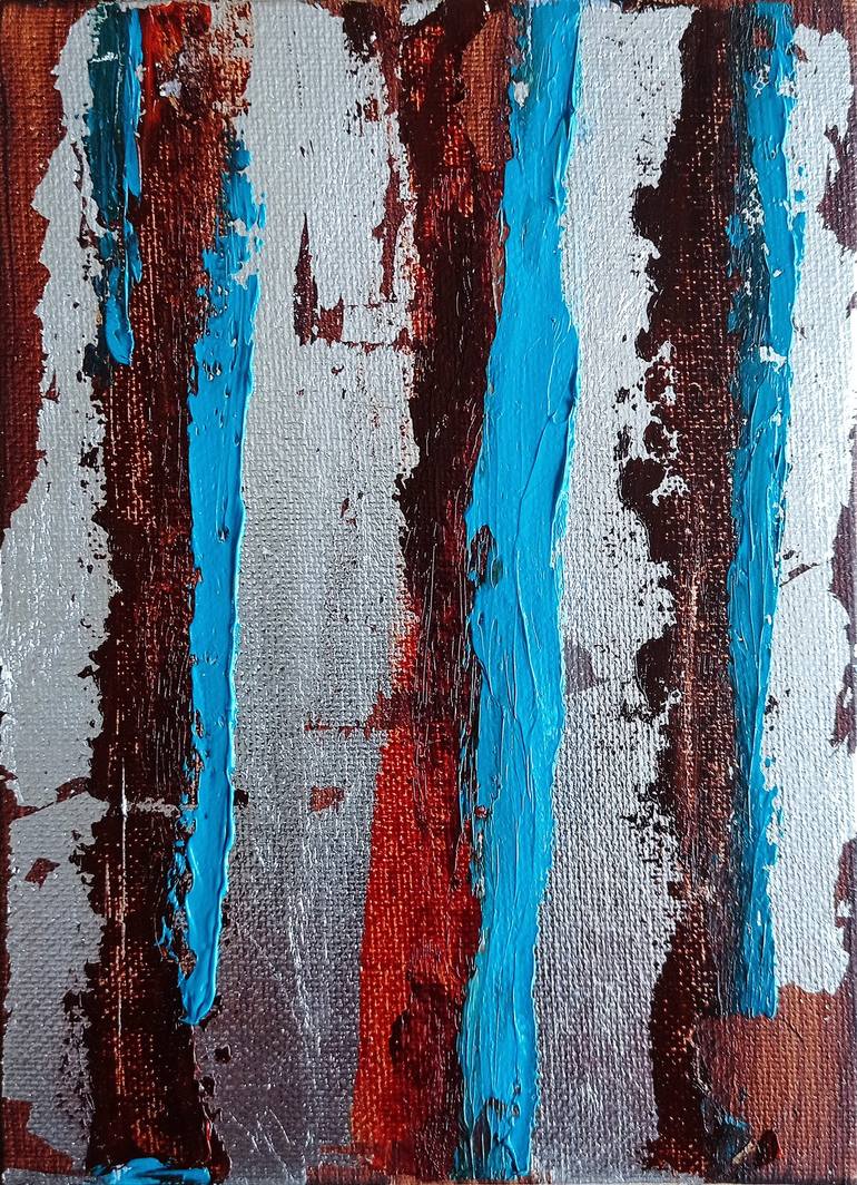 Abstract Mystery Original Oil Painting Abstract Artwork Miniature ...
