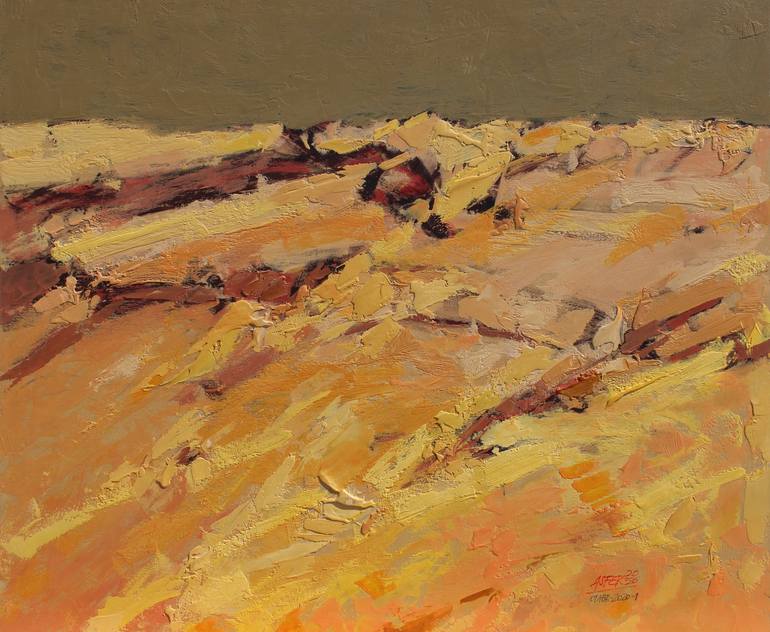 Pedregales y pastos Painting by Asfer - Abel Santos Fernandez | Saatchi Art