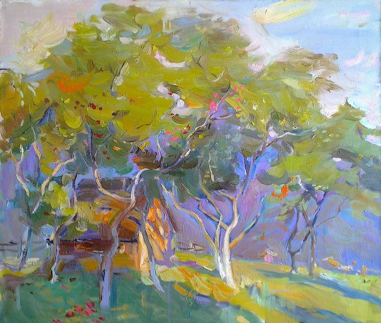 Apple Orchard Painting by Elena Mishina | Saatchi Art