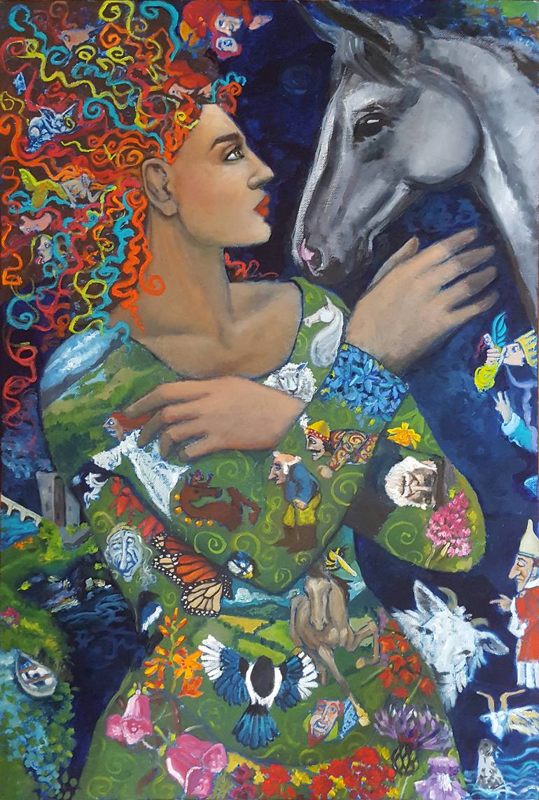 Epona: Celtic Goddess of Horses, Dreams, and Travelers Painting by ...