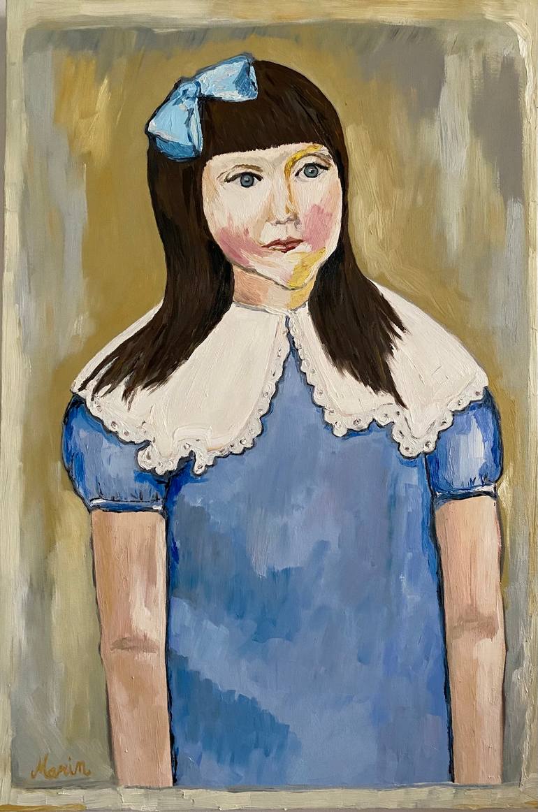 Portrait of Jacqueline Painting by Marin Marinela | Saatchi Art
