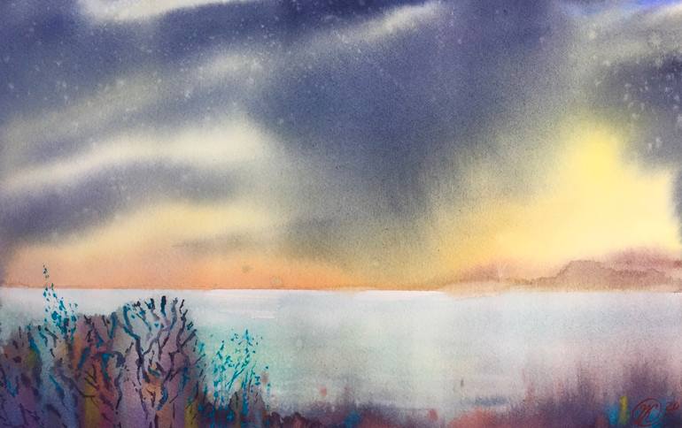 Imaginary sea Painting by Nataliia Kulikovska | Saatchi Art