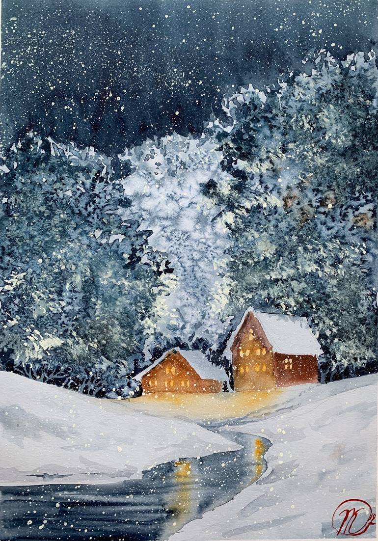 Northern fairy tale Painting by Nataliia Kulikovska | Saatchi Art