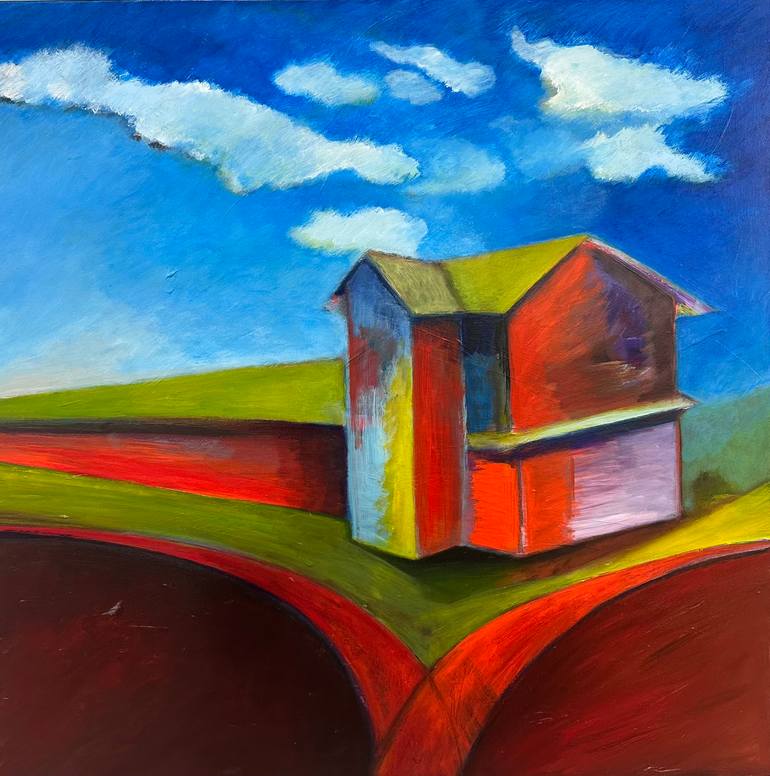 The Red Depot Painting by Judy Gittelsohn | Saatchi Art