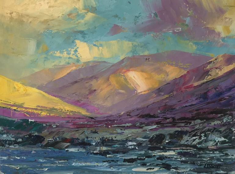 Highlands Autumn Painting by Debbie Scott | Saatchi Art