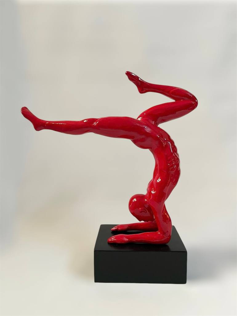 Yoga Inversion Sculpture by V-POP by Vernika | Saatchi Art