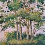 Sun On leaves- Tall Trees plein air watercolor painting Painting by ...