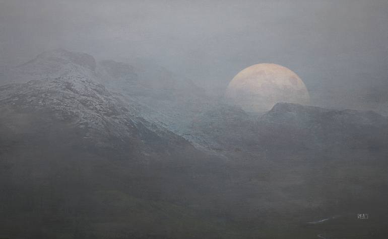 Moon Scape - Limited Edition 1 of 1 Painting by Simon Antony Wilson | Saatchi Art