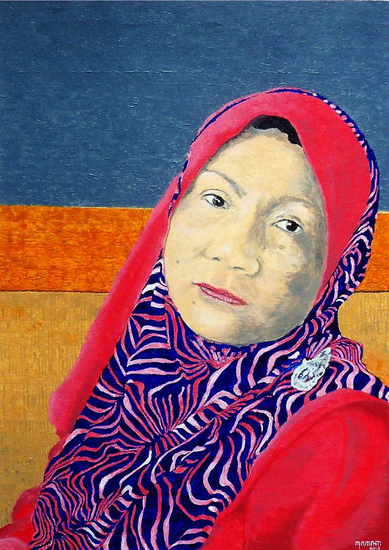 My Mom Overseas Painting by Eko Pramono | Saatchi Art
