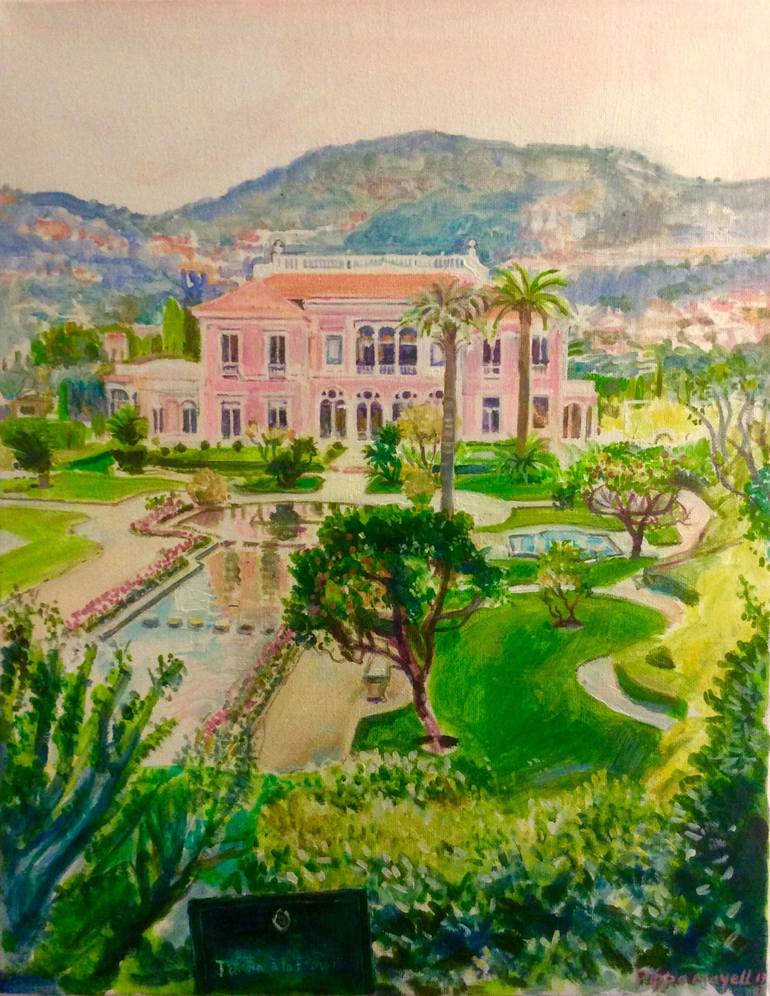Villa Ephrussi de Rothschild Painting by Pippa Jane Mayell | Saatchi Art