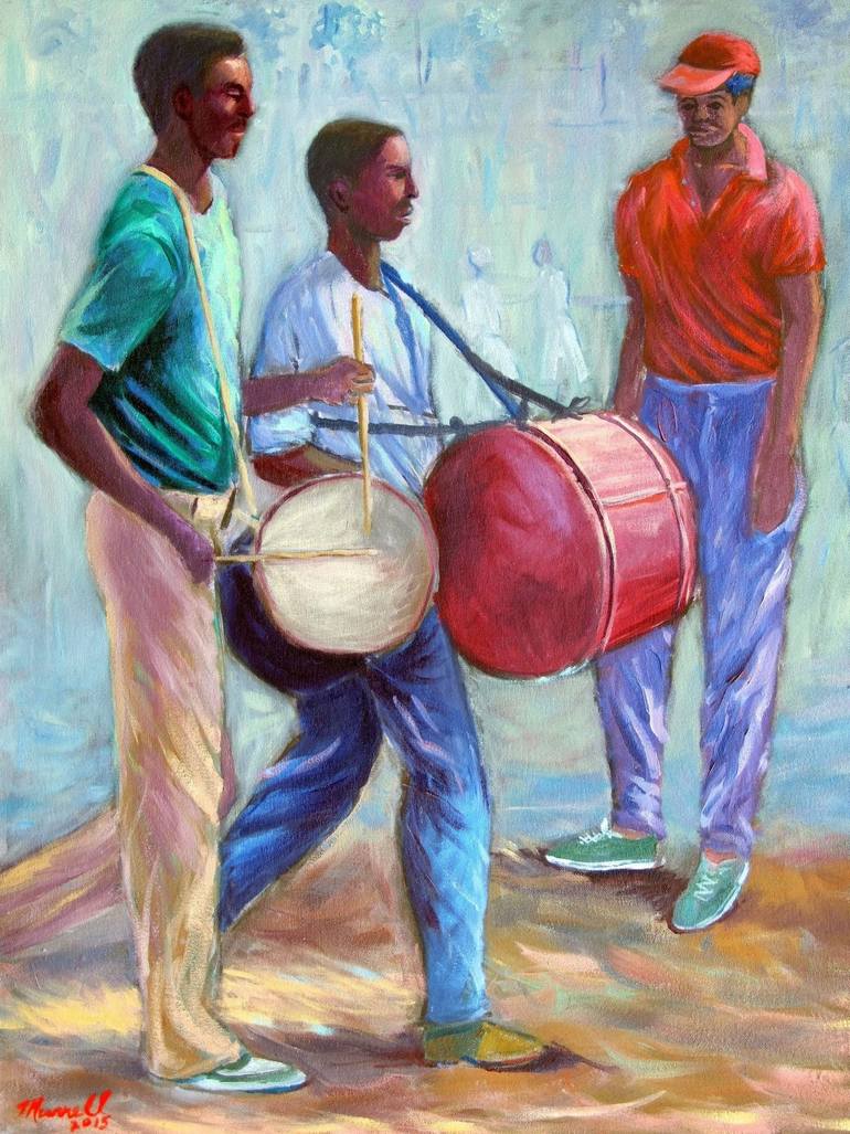 Traveling Drummers Painting by Carlton Murrell | Saatchi Art