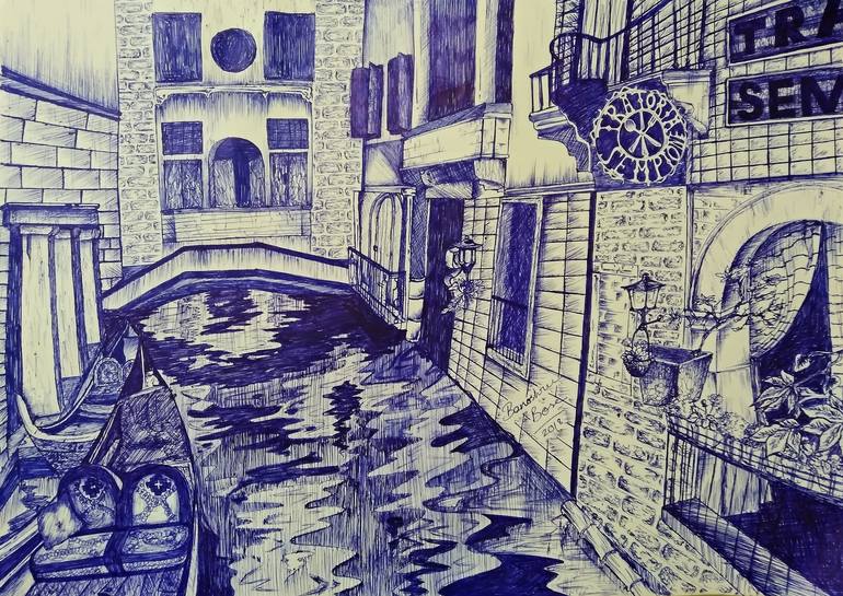 Venice Drawing by Banoshree Bose | Saatchi Art