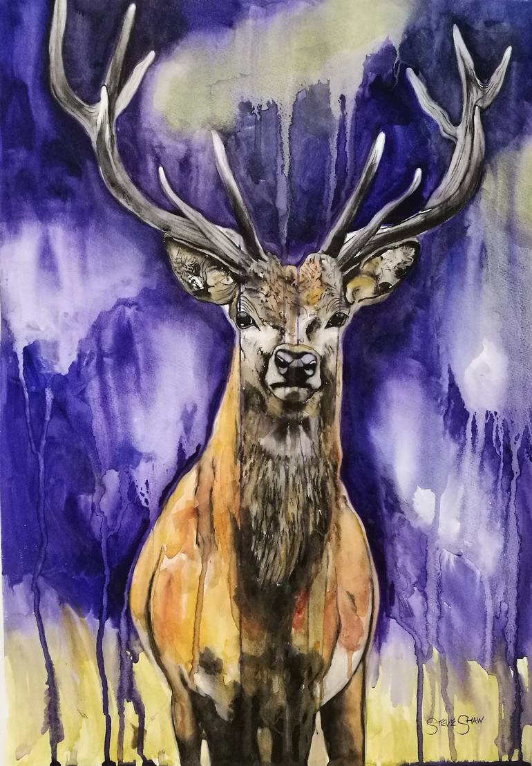 The Stag Painting by Steven Shaw | Saatchi Art