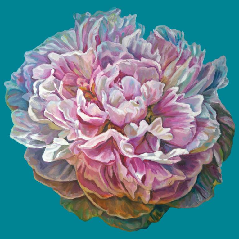 Wilde Peony Painting by Alex Ebdon | Saatchi Art