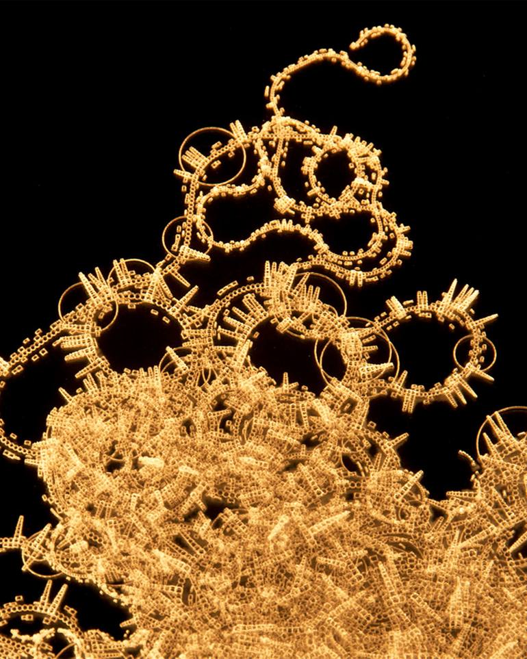 Generative Crystal Patterns etched on Acrylic Glass Backlit with LED ...