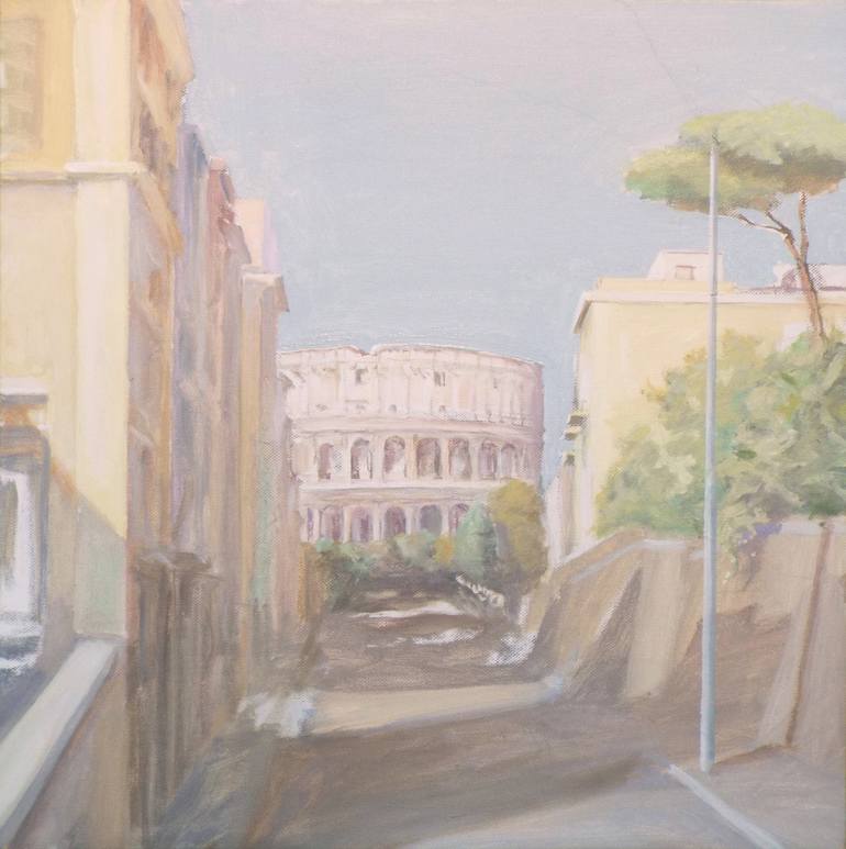 View from Colosseum Street Painting by Campi Massimo | Saatchi Art