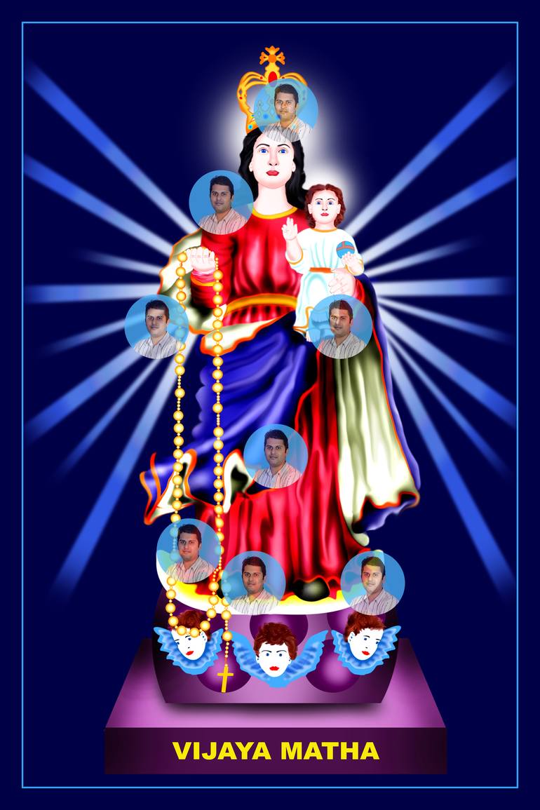 vijaya matha Painting by Rinto Francis | Saatchi Art