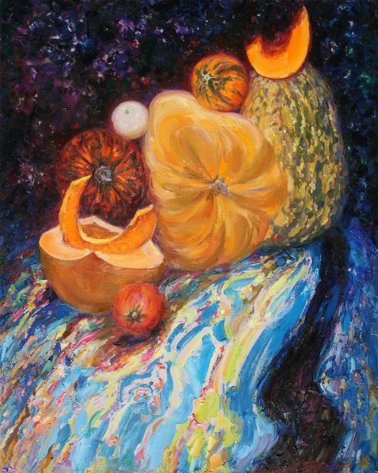 The moon has risen Painting by Leonid Pavlenko | Saatchi Art