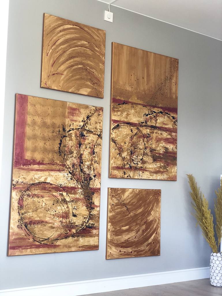 Wall of Gold Painting by Caroline Lied | Saatchi Art