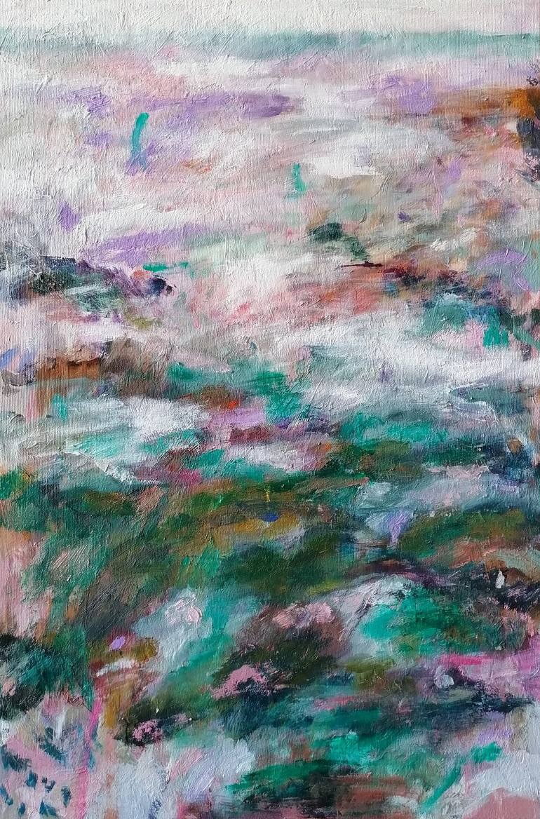 Emerald Dusk Painting by Zuzana Petrakova | Saatchi Art