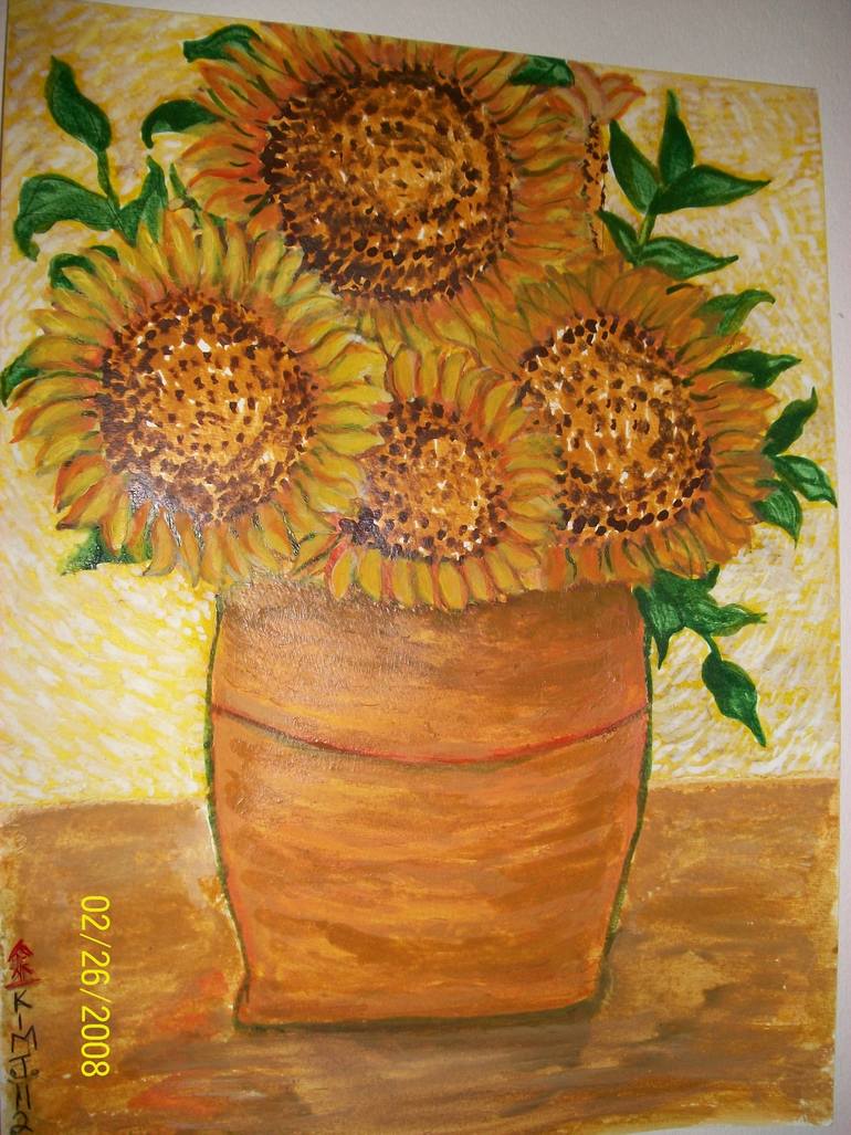 Jayce's Sunflowers Painting by Jayce Kim | Saatchi Art