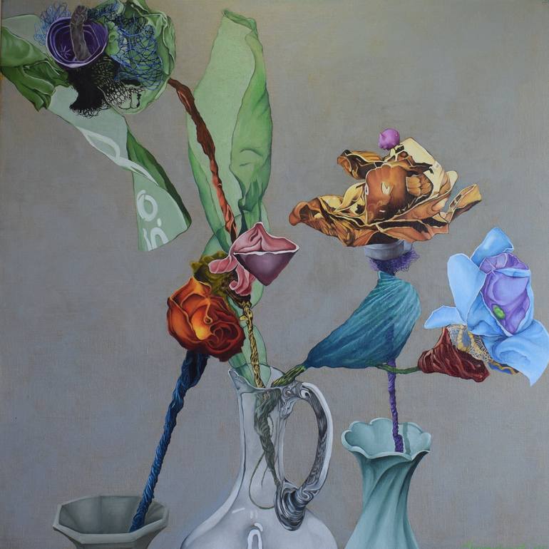 Flower Still Life 2.1 Painting by Tanja Swart | Saatchi Art