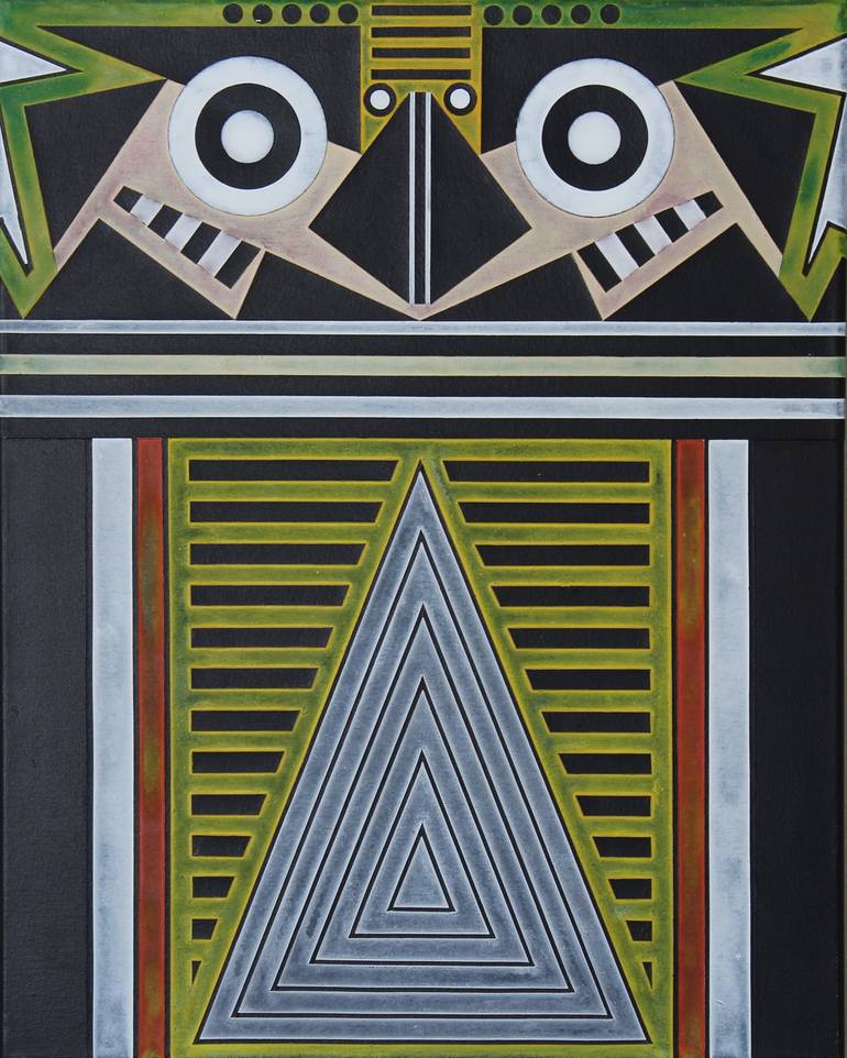 Face with Triangle One Painting by Tsukasa Kambara | Saatchi Art