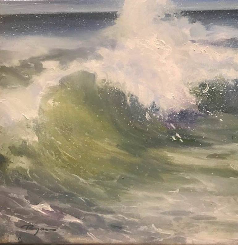 Crescent Wave Painting by Amy Ryan | Saatchi Art