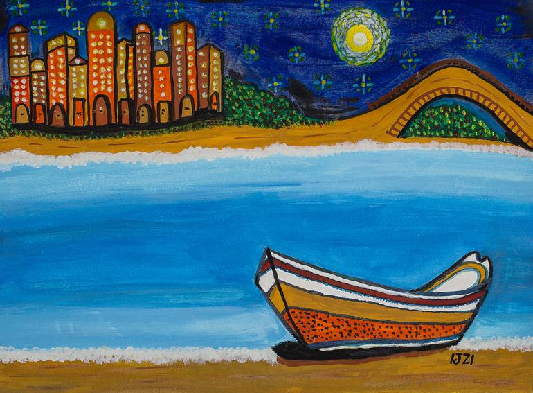 Starry night Painting by Jamila Ziaee | Saatchi Art