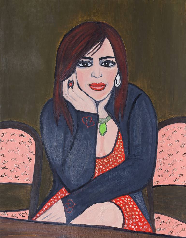 Self portrait Painting by Jamila Ziaee | Saatchi Art