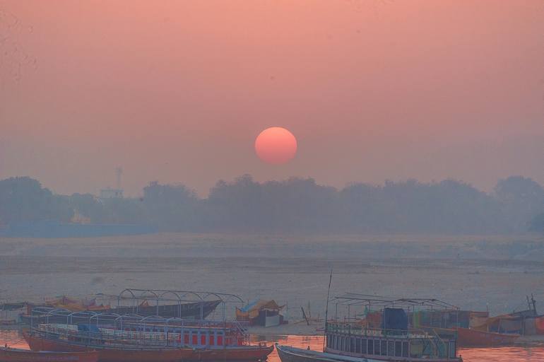 sunset of Ganges river Photography by Christopher William Adach ...