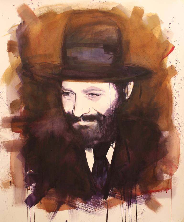 The Lubavitcher Rebbe Painting by Shulamit Bismuth | Saatchi Art